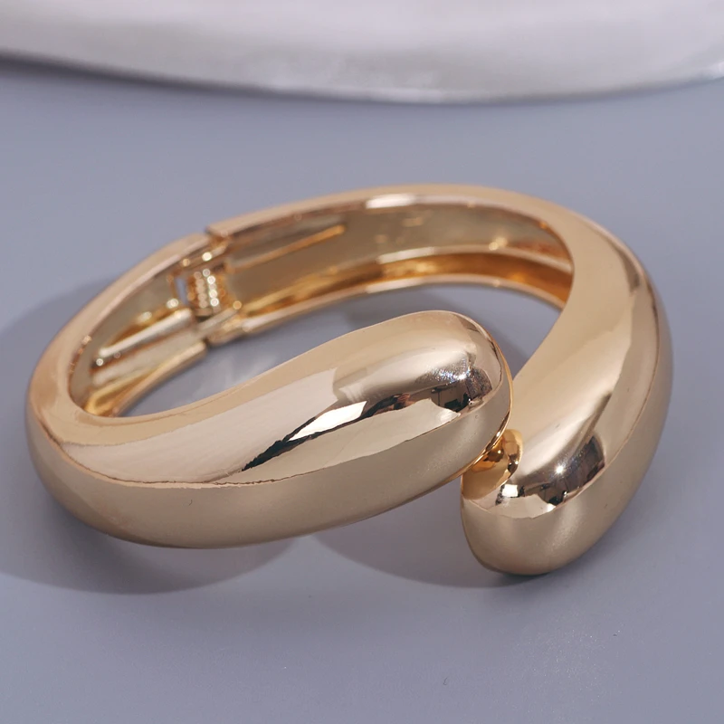 Trendy-Gold-Color-Heavy-Metal-Irregular-Open-Bangle-for-Women-Exaggerated-Wide-Big-Cuff-Bracelet ...