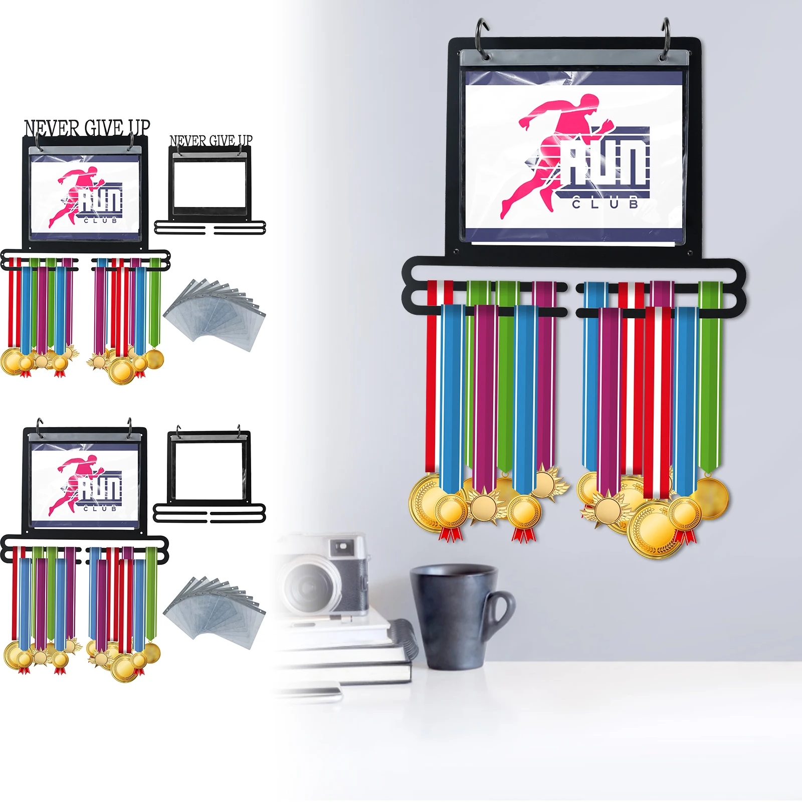 Sports-Football-Medal-Display-Metal-Rack-Hanger-Holder-Organizer-Metal ...