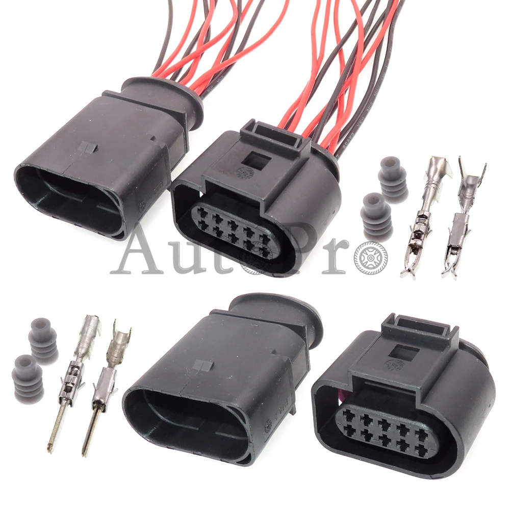 1-Set-10-Hole-1J0973715-1J0973815-6X0973815-Car-Door-Lock-Socket-Auto ...