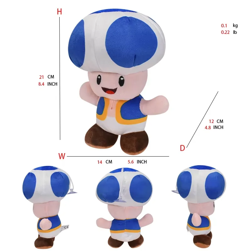 41Styles Mario Luigi Toad Toadette Doll Princess Peach Ice Fire Flower ...