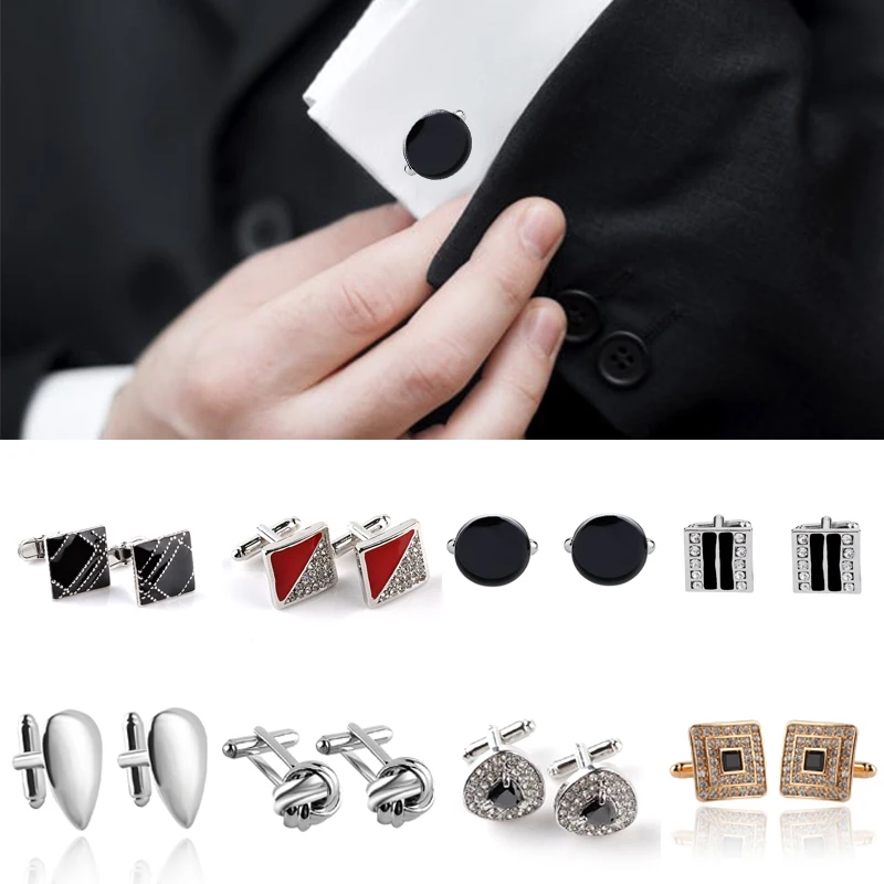 Fashion-Man-Shirt-Cufflinks-French-Luxury-Alloy-Cufflink-Shirts-Button-Buckle-Simple-Round ...