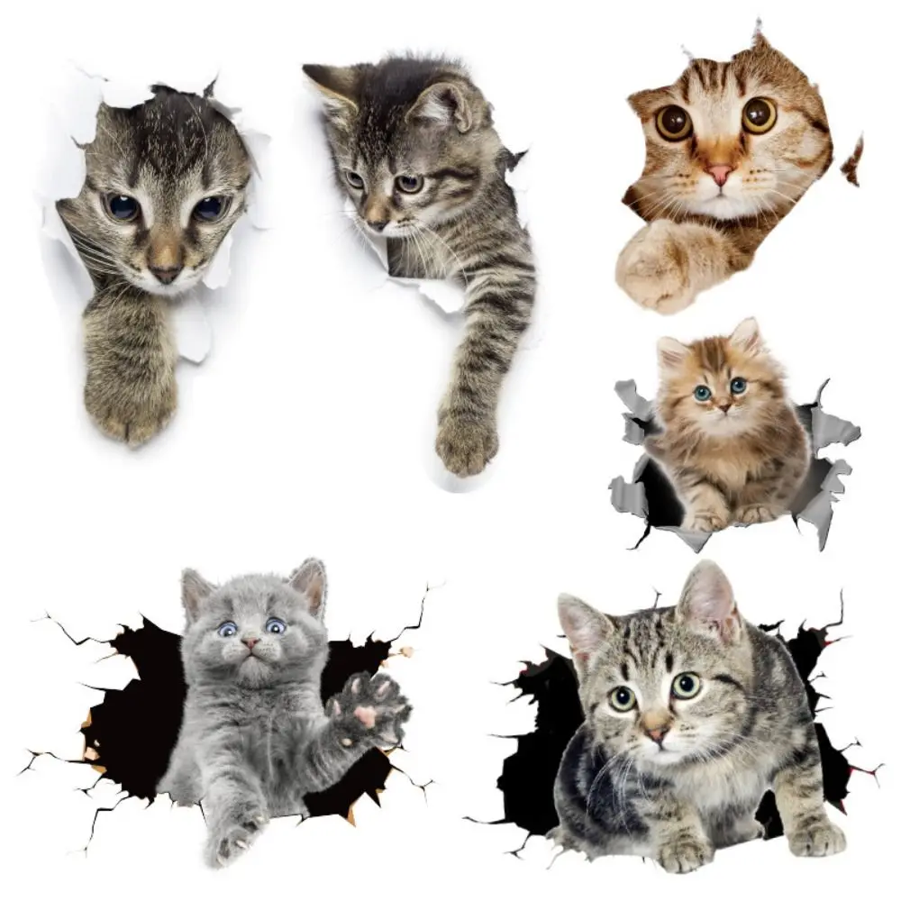 Creative-3D-Cat-Funny-Body-Scratch-Masking-Stickers-Animal-Shape ...