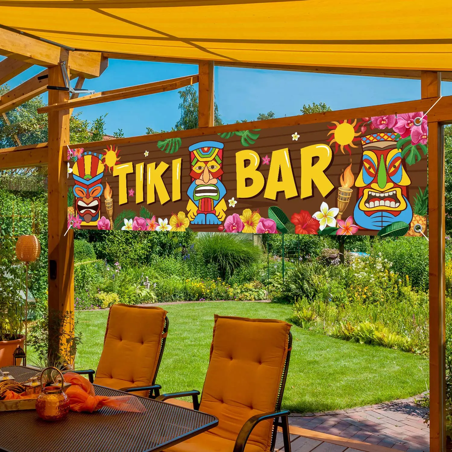 Tiki-Bar-Banner-Decora-o-Hawaii-Luau-Party-Tropical-Banners-Aloha-Scene ...