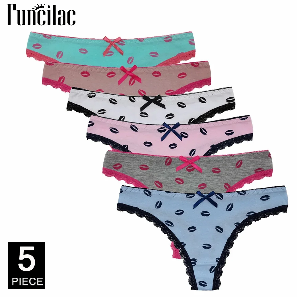 Sexy-Women-s-G-Strings-Cotton-Thong-Girls-Ladies-Panties-Lip-Print ...