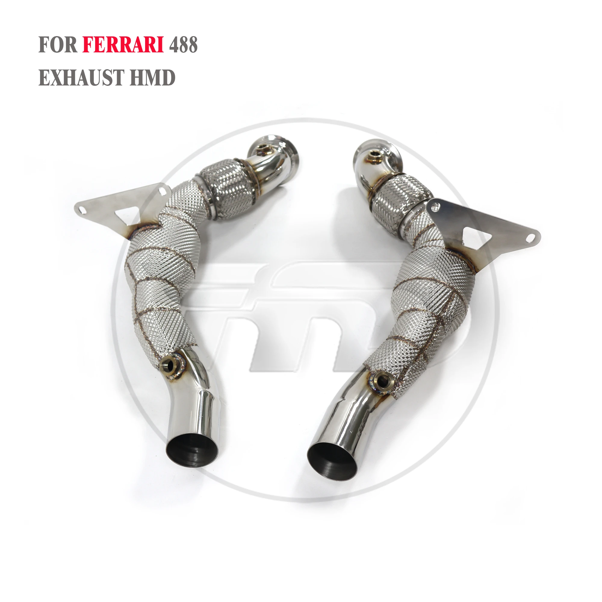 HMD Exhaust System High Flow Performance Downpipe for Ferrari 488 Pista ...