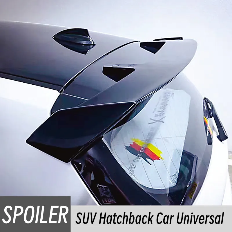 SUV-Hatchback-Car-Universal-Black-Carbon-Spoiler-Wings-Exterior-Tuning ...