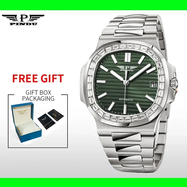 2025 PINDU Stainless Steel Mechanical Watch Lightweight Luxury Fashion ...