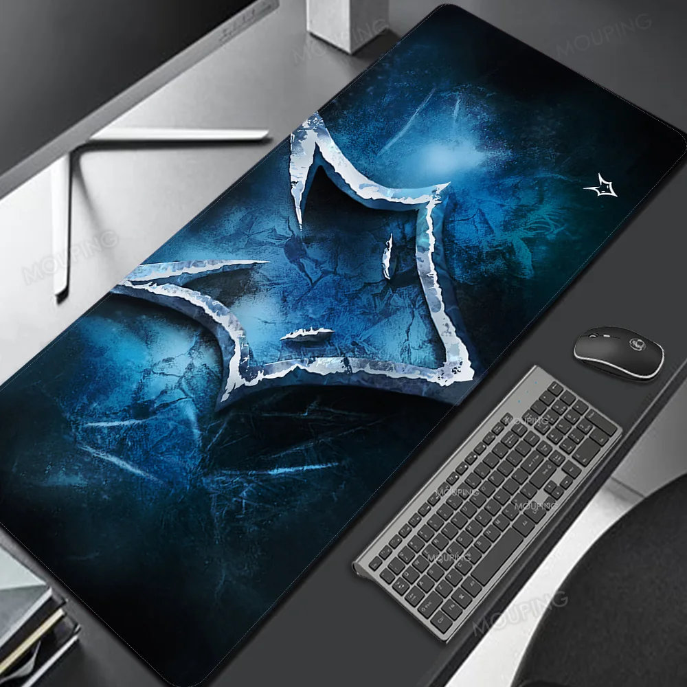 Fox Mouse Pad Gamer Black and Blue Desk Mat Big Art Mousepad Company ...