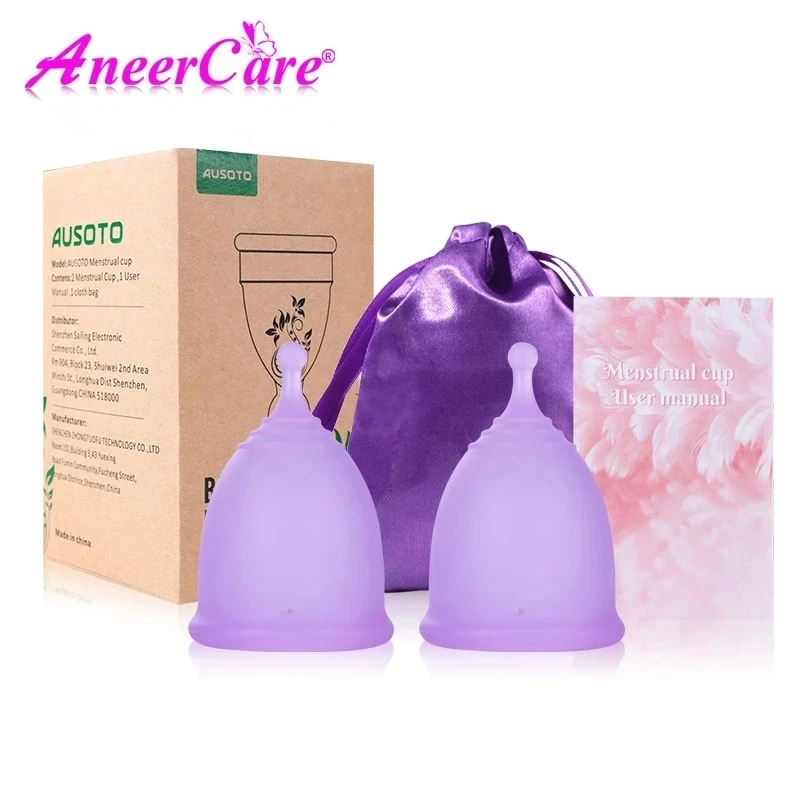 Women Menstrual Cup Medical Grade Silicone Feminine Period Cup Hygiene Copa Menstrual De ...