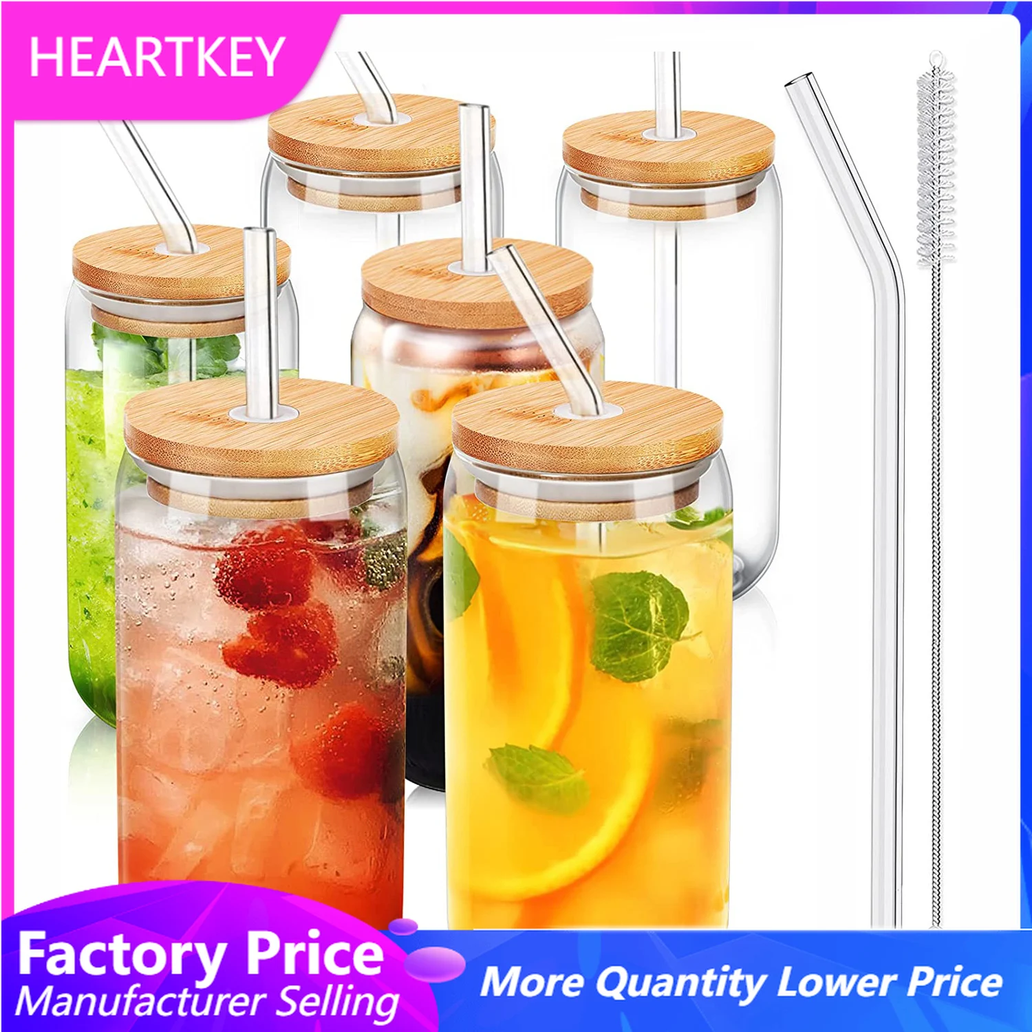 Bubble Tea Glass Drinking Cup Juice Iced Coffee Cold Boba Cups ...