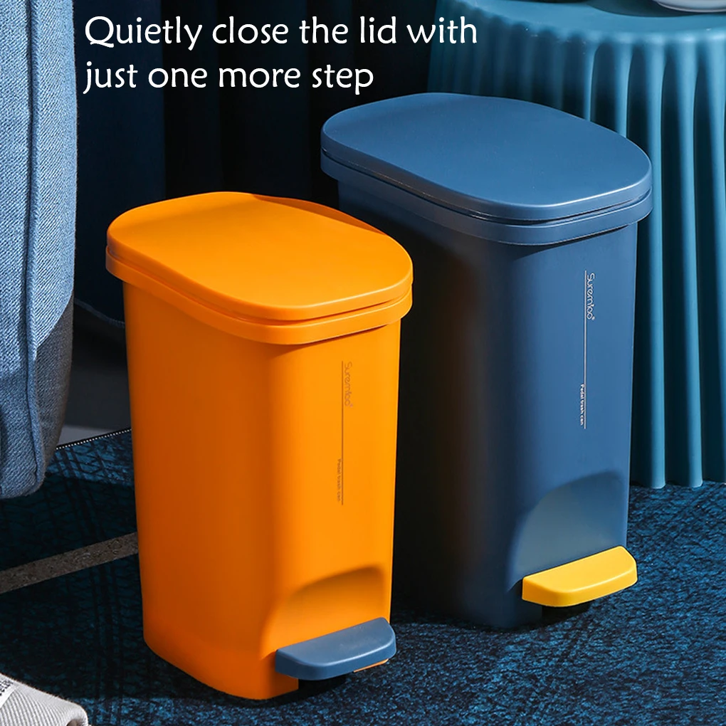 Trash Can Foot Pedal Garbage with Cover Storage Buckets for Household ...