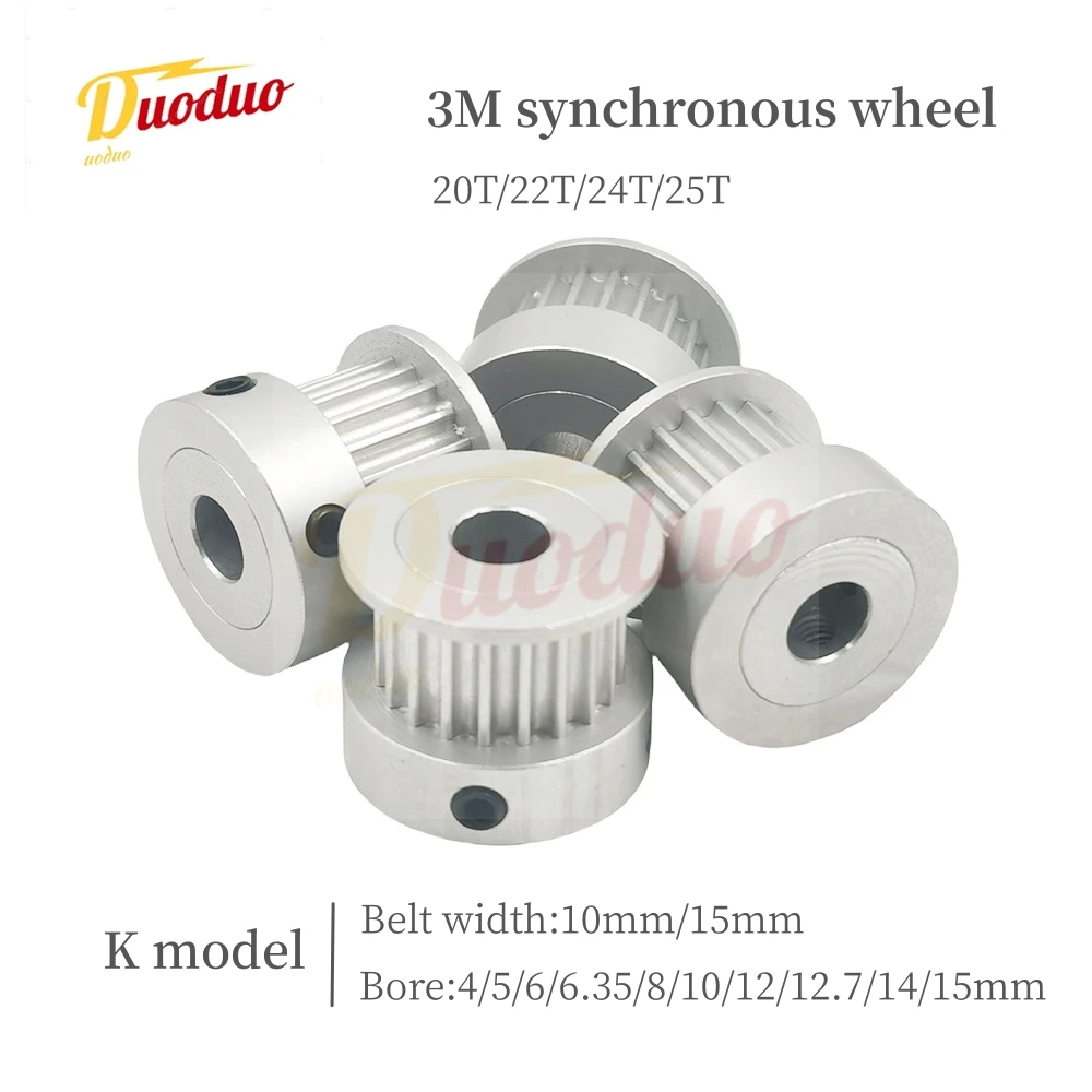 3M Synchronous Wheel K-type Pulley 3GT Number Teeth 20T/22T/24T/25T ...