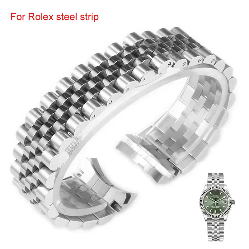 롤렉스 DATEJUST DAY-DATE OYSTERPERTUAL DATE 실버 시계 액세서리 스트랩 20mm 용 904 솔리드 ...