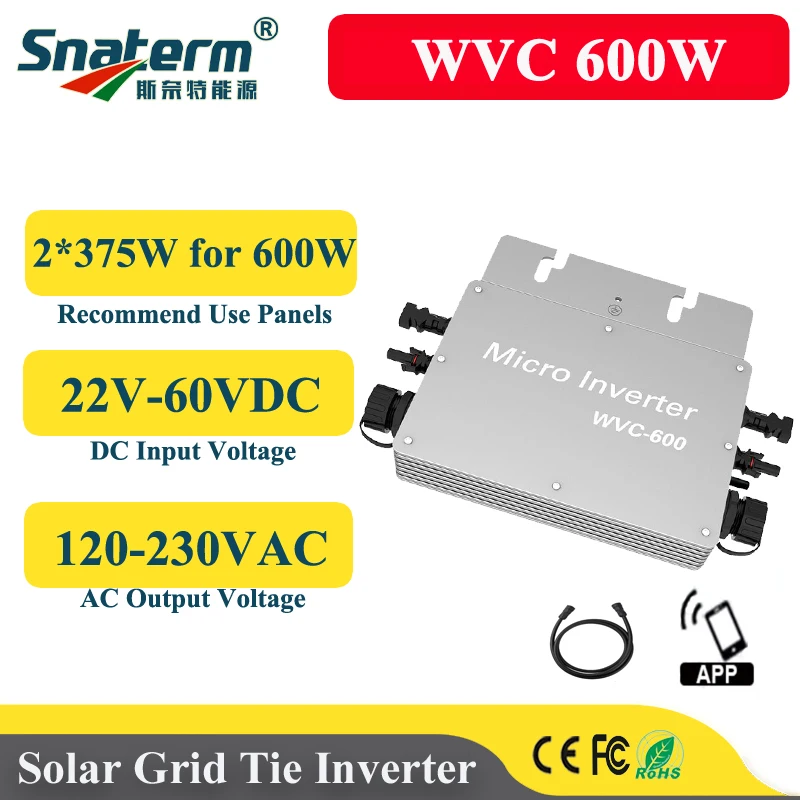 WIFI-Version-WVC-600W-Solar-Grid-Tie-Inverter-Input-DC22V-60V-to-AC110V ...
