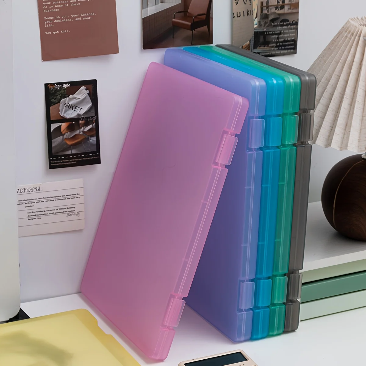1pc A4 file box without clips writing board, 2-in-1 A4 document and ...