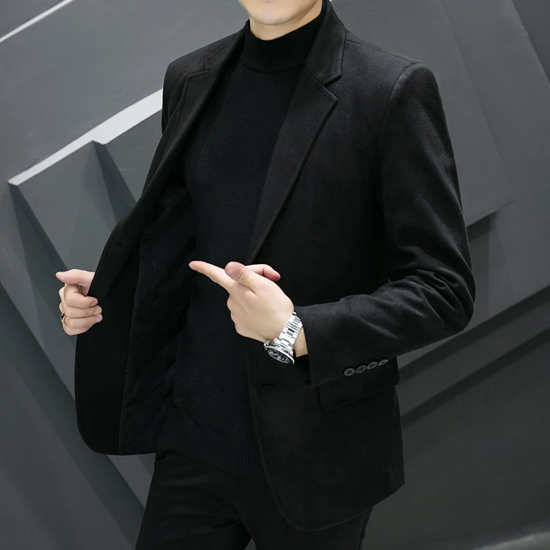 Costume-tailleur,Blazer slim imbibé pour homme,veste de haute qualité ...