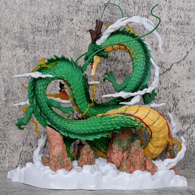 25CM-Dragon-Ball-Z-Anime-Figure-Shenron-And-Little-Goku-Action-Figurine ...