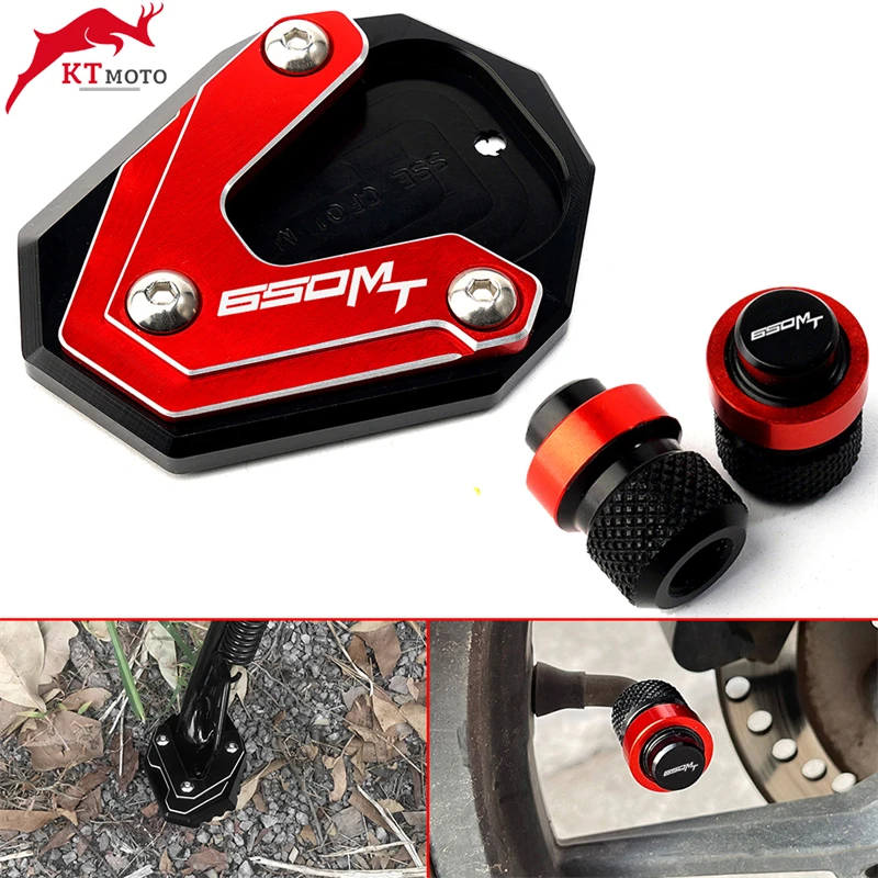 CNC Side Stand Enlarge Extension And Tire Valve Air Caps For CFMOTO ...