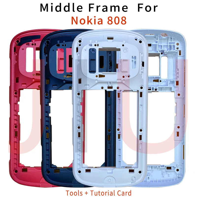 For-Nokia-808-PureView-Middle-Frame-Front-Bezel-Back-Housing-Case-Mid ...