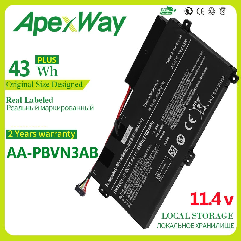 ApexWay New AA PBVN3AB Battery For SAMSUNG NP370R4E NP370R5E NP370R5V NP450R5V NP450R4E NP450R5E ...