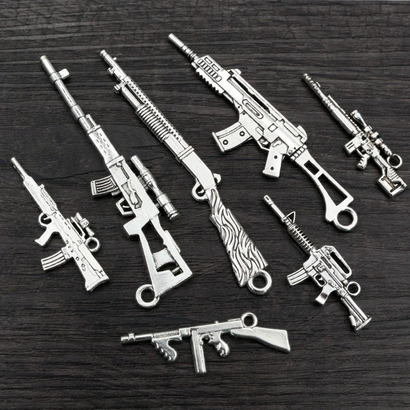 10pcs-lot-Antique-Silver-Plated-Spear-Gun-Charms-Pedants-DIY-Jewelry ...