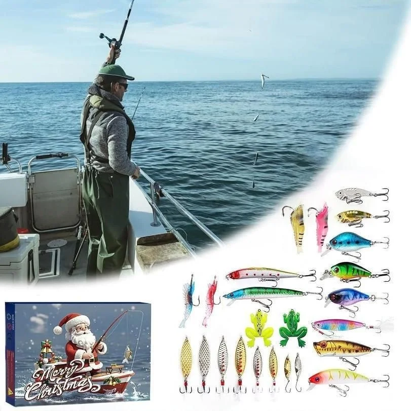 24Pcs Fishing Bait Blind Box Fishing Lures Tackle Box Mystery Box Bait ...