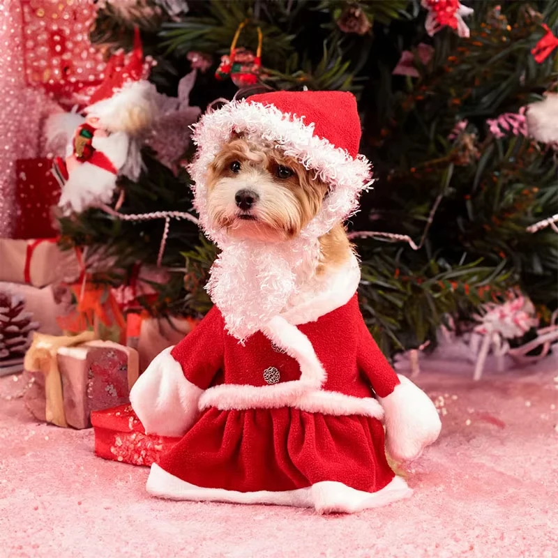 Christmas-Festival-Pet-costumes-Puppy-Party-Dress-Holiday-Winter-Luxury ...