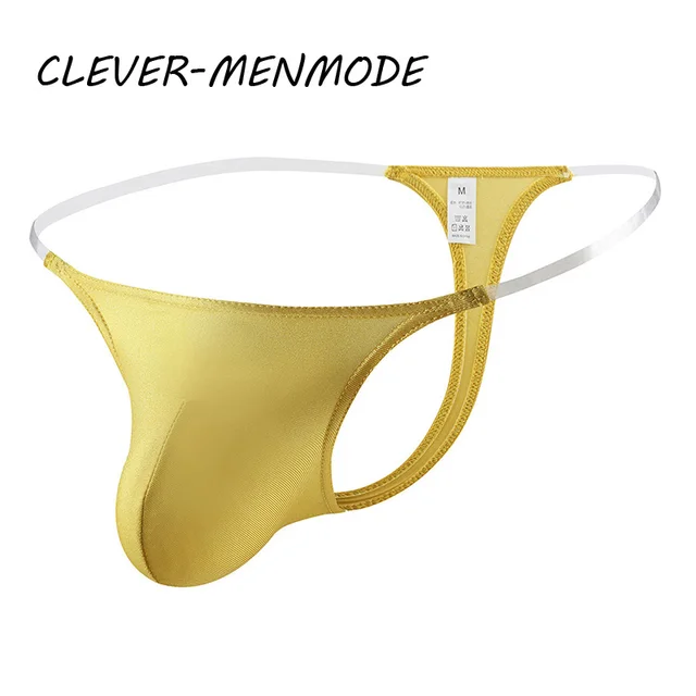 CLEVER-MENMODE Men's Sexy T Back Thongs Breathable G String Jockstrap Big Pouch Underwear Erotic ...