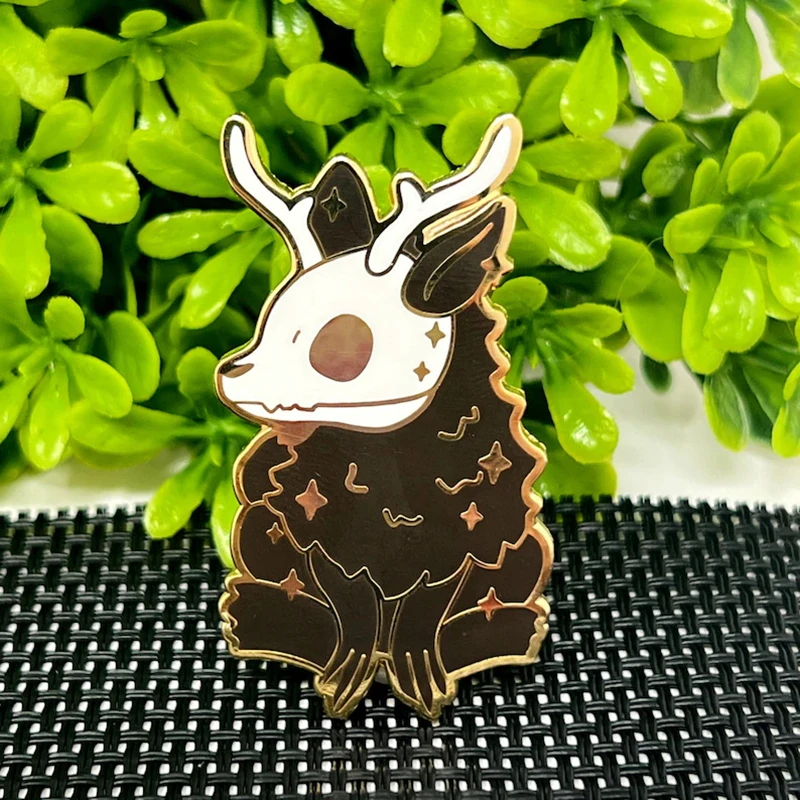 Cartoon-Kawaii-Mythical-Cryptid-Creature-Deer-Monster-Hard-Enamel ...