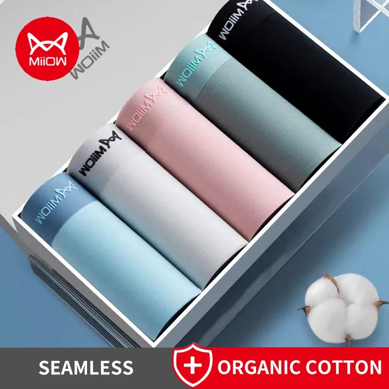 MiiOW-4Pcs-Sexy-Cotton-Men-Underpants-Boxers-Graphene-Antibacterial-Innerwear-Man-Underwear ...