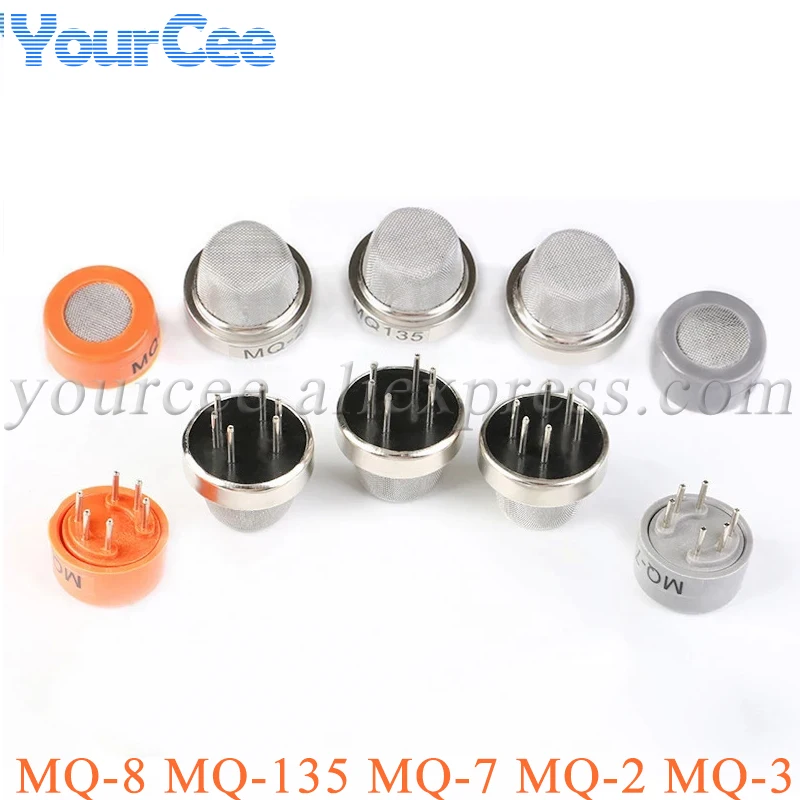 5pcs Mq-7 Mq-5 Mq-3 Mq-2 Mq-135 Carbon Monoxide Alcohol Smoke Air ...