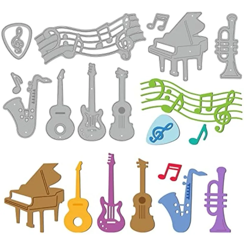 Musical-Instrument-Piano-Guitar-Cutting-Dies-for-Music-Lover-Western ...