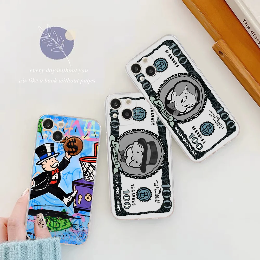 Cartoon-Luxury-Dollar-MonopolyS-Phone-Case-For-iPhone-15-14-13-12-Mini ...
