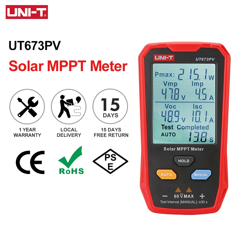 UNI-T-Solar-MPPT-Meter-UT673PV-5-800W-PV-Module-Maximum-Power-Tester ...