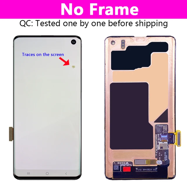 Original AMOLED Frontal Display S10 Plus lcd For Samsung S10 G973 S10 ...