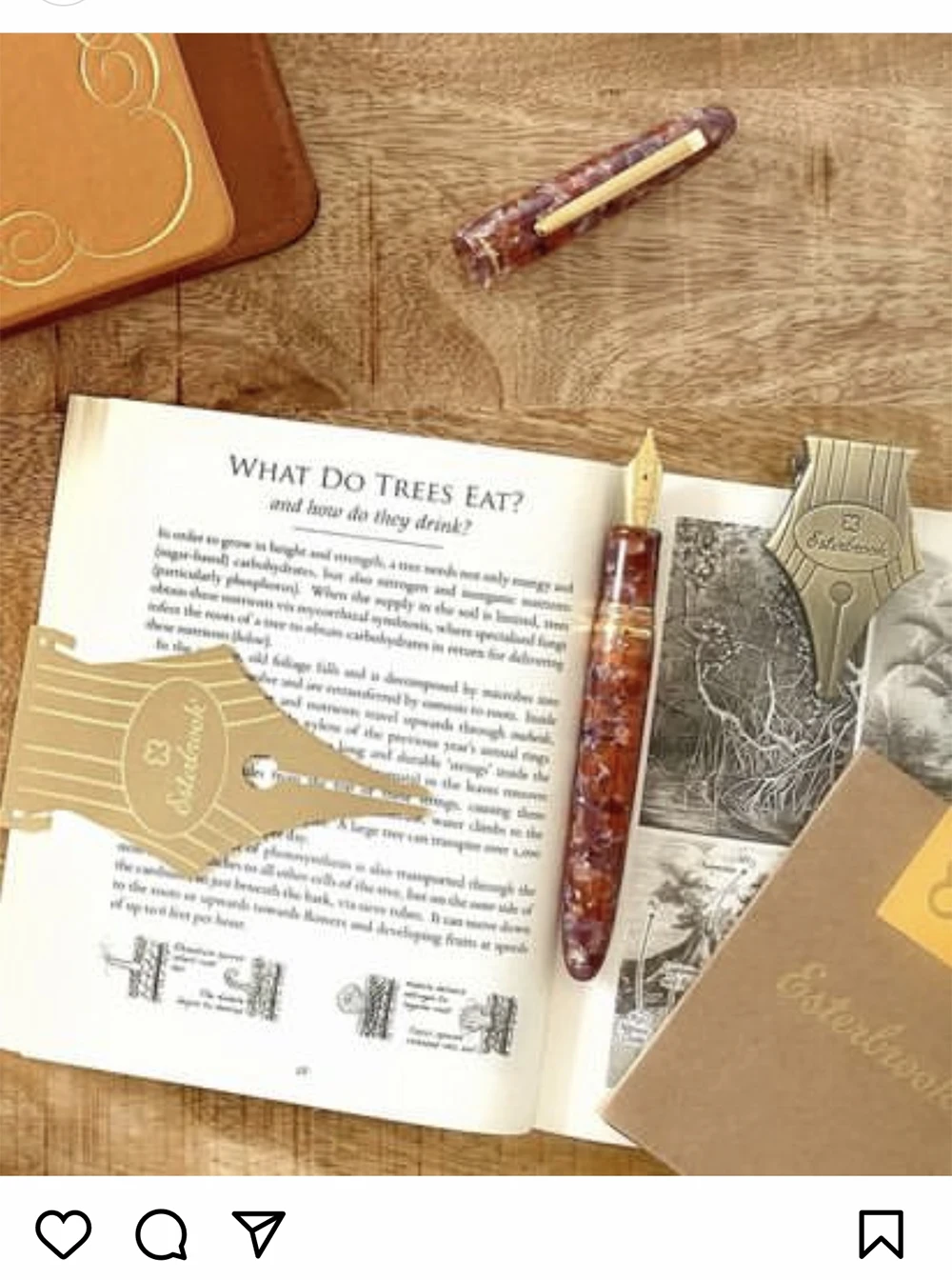 Vintage-Pen-Nib-Shape-Metal-Hollow-Page-Holder-Clip-Journal-Notebook ...