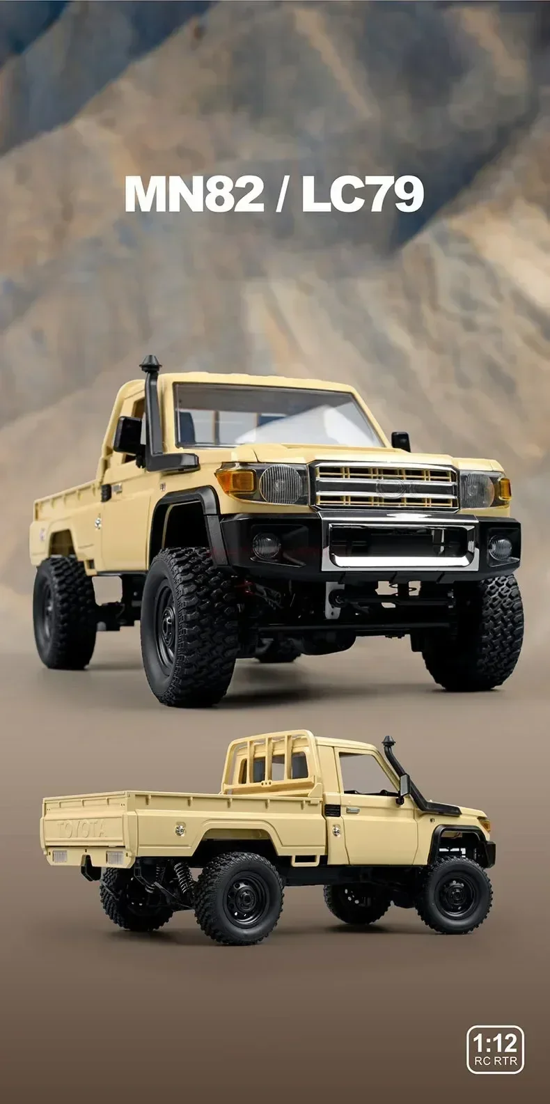 Licensed 1/12 Scale 4WD LC79 Toyota Land Cruiser RC Crawler ...