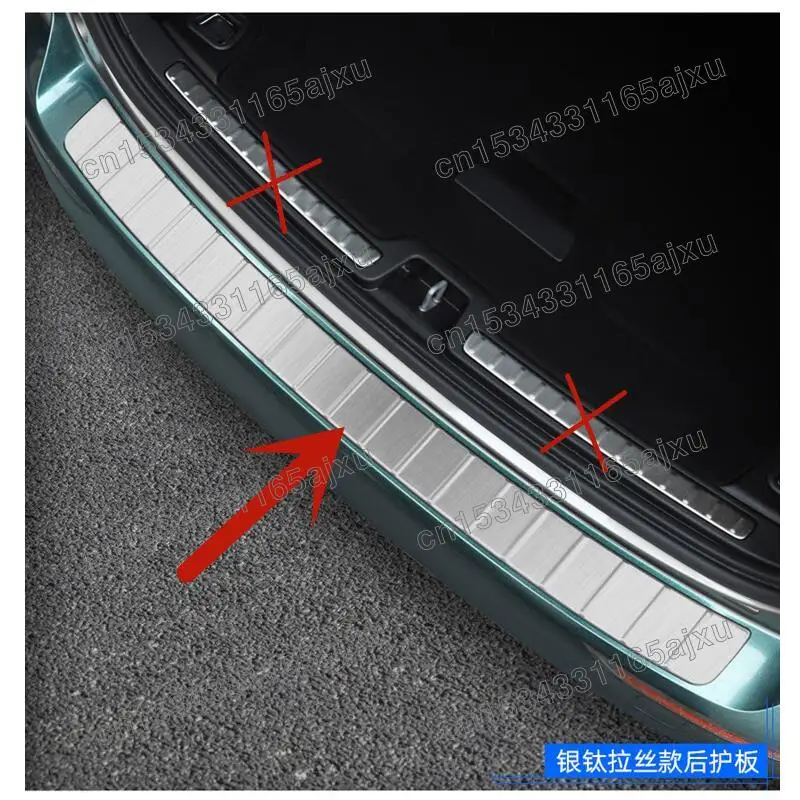 stainless steel Rear Bumper Protector Sill Trunk Rear guard Tread Plate ...