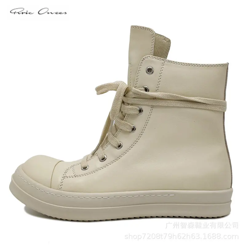 Rick Brand Rick High Top Board Shoes Owens Sneakers Mens Pink Leather ...