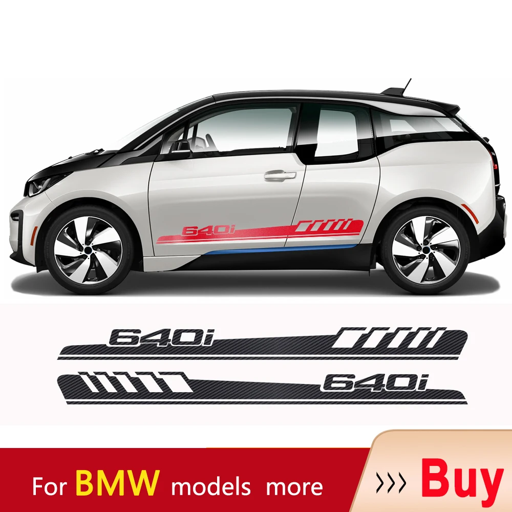 2pcs-Car-Side-Stickers-Body-Stripes-Vinyl-Decal-For-BMW-6-Series-E63 ...