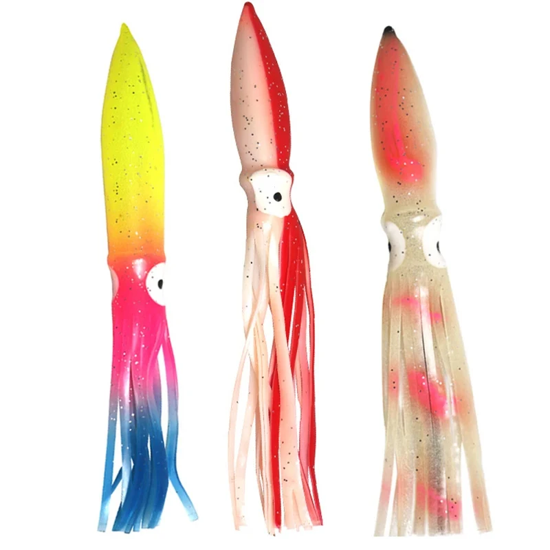 5pcs-18cm14g-Octopus-PVC-Rubber-Artificial-Soft-Bait-Squid-Skirts-Soft ...