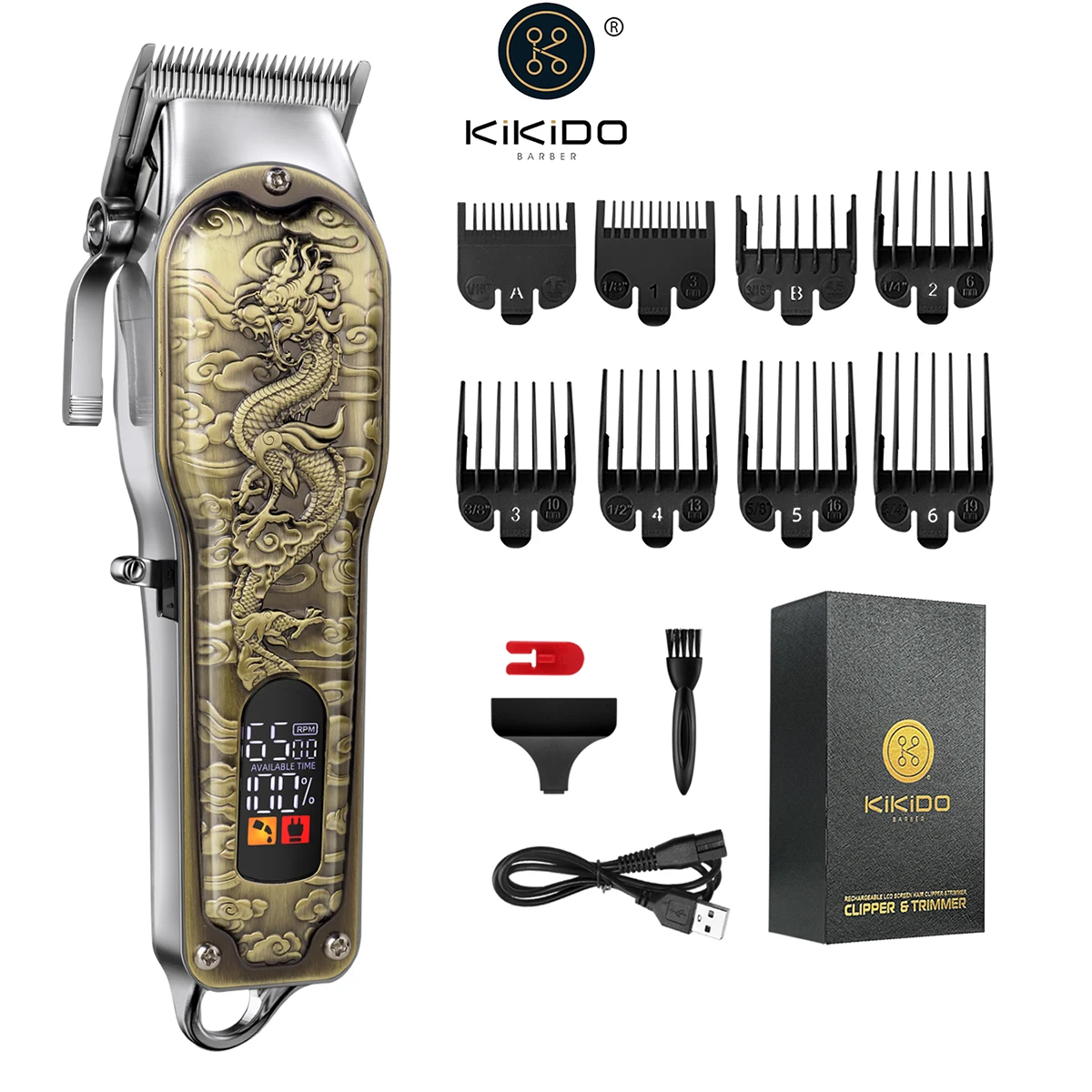 KIKIDO-Electric-Hair-Clipper-Hair-Trimmer-For-Men-Professional-Barber ...
