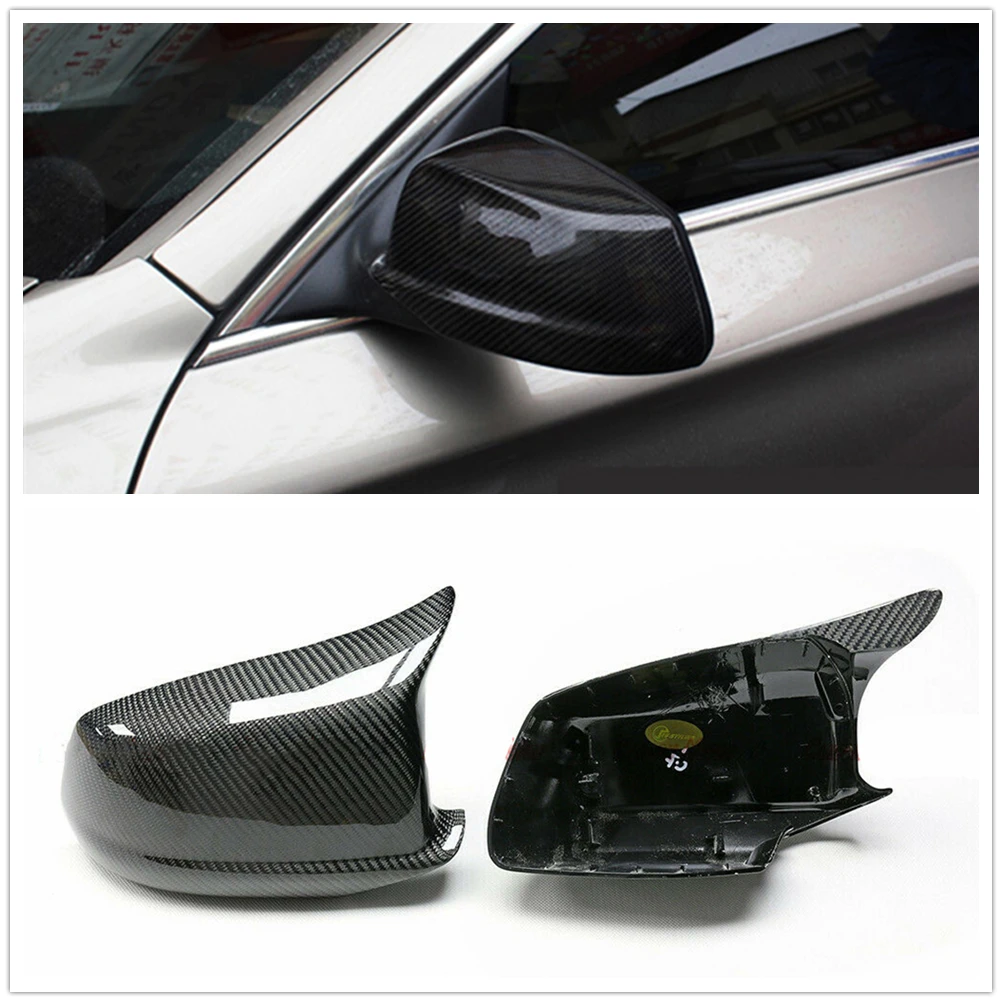 Carbon-Fiber-Mirror-Cover-Car-Exterior-Rear-View-Cap-Reverse-Case-Shell ...