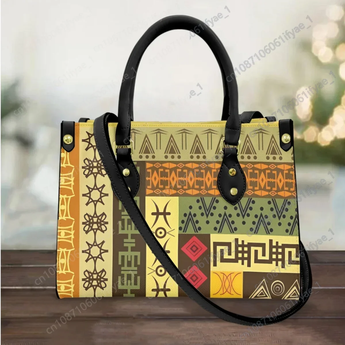Abstract-African-Ethnic-Design-Handbags-for-Women-Fashion-PU-Leather ...