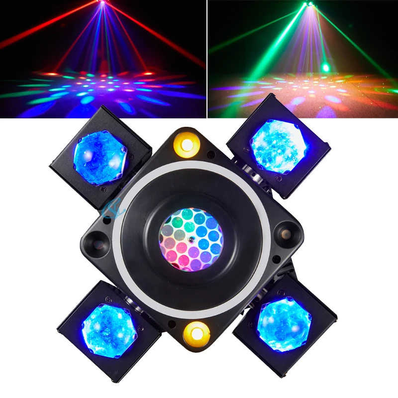 LED-90W-Four-Arms-Moving-Head-Strobe-Laser-Light-Colorful-Bee-Eyes ...