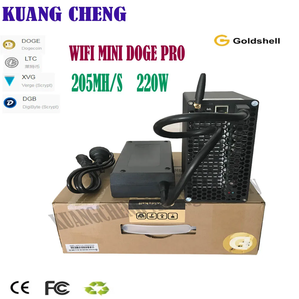 Ltc Miner Scrpt Goldshell Mini Doge Pro Original Power Supply 205mh/s ...