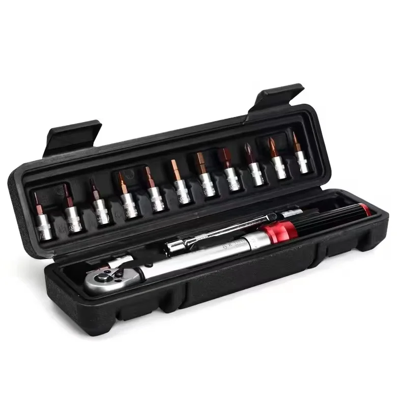 15PCS Click-Type Torque Wrench Set 1/4”2-24Nm Adjustable Spark Plug ...