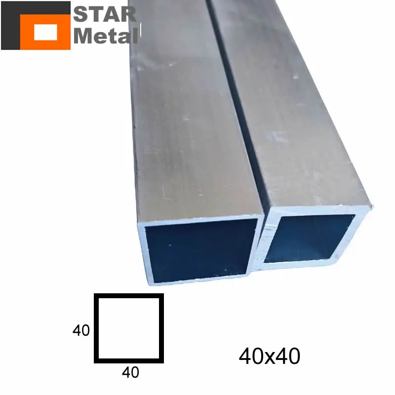 Square tube 6063 T5 hollow aluminum alloy square pipe 40x40 aluminum ...