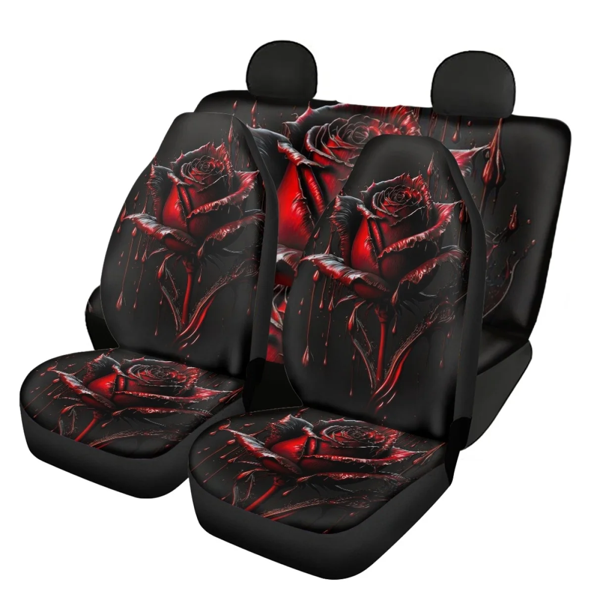 Dark-Gothic-Rose-Pattern-Car-Seat-Cover-Fit-Most-of-Auto-Heavy-Duty ...