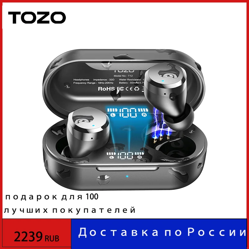 TOZO-T12-Bluetooth-Earphones-Wireless-Earbuds-With-Premium-Sound-Smart ...